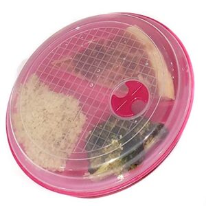 Dependable Industries inc. Essentials 2 Pack Vented Microwave Lunch Plates with Lids 3 Section Storage BPA Free