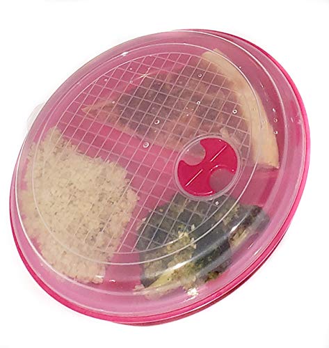 Dependable Industries inc. Essentials 2 Pack Vented Microwave Lunch Plates with Lids 3 Section Storage BPA Free