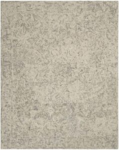 nourison vail abstract beige/grey 8'3' x 11'6" area -rug, easy -cleaning, non shedding, bed room, living room, dining room, kitchen (8x12)