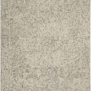 Nourison Vail Abstract Beige/Grey 8'3' x 11'6" Area -Rug, Easy -Cleaning, Non Shedding, Bed Room, Living Room, Dining Room, Kitchen (8x12)