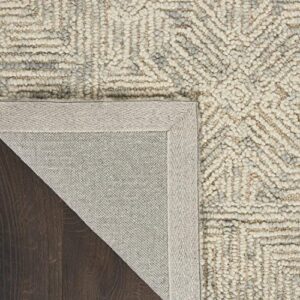 Nourison Vail Abstract Beige/Grey 8'3' x 11'6" Area -Rug, Easy -Cleaning, Non Shedding, Bed Room, Living Room, Dining Room, Kitchen (8x12)