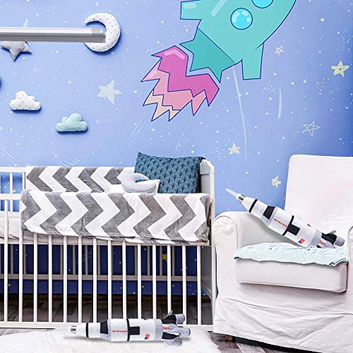 ArtCreativity Saturn Rocket Plush Toy for Kids, 18.5 Inch Space Shuttle Stuffed Toy with Realistic Details, Space Room Décor, NASA Spaceship Nursery Décor, Great Outer Space Toys for Boys and Girls