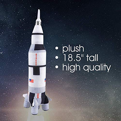 ArtCreativity Saturn Rocket Plush Toy for Kids, 18.5 Inch Space Shuttle Stuffed Toy with Realistic Details, Space Room Décor, NASA Spaceship Nursery Décor, Great Outer Space Toys for Boys and Girls