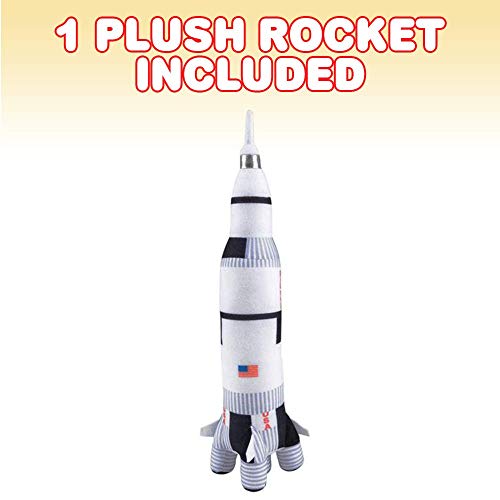 ArtCreativity Saturn Rocket Plush Toy for Kids, 18.5 Inch Space Shuttle Stuffed Toy with Realistic Details, Space Room Décor, NASA Spaceship Nursery Décor, Great Outer Space Toys for Boys and Girls