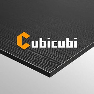 CubiCubi L-Shaped Desk with Hutch,59" Corner Computer Desk,Home Office Gaming Table Workstation with Storage Bookshelf,Dark Black