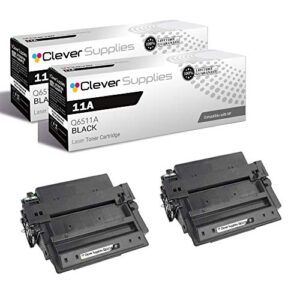 cs compatible toner cartridge replacement for hp 11a q6511a 11x q6511x black laserjet 2400 2400dn 2400d 2410 2410xi 2420 2420dn 2420d 2430 2430n 2430dtn 2430tn toner cartridge 2 pack