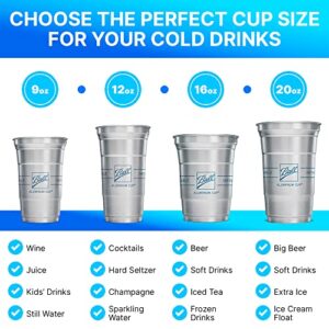 Ball Aluminum Cup Recyclable Party Cups, 16 oz. Cup, 30 Cups Per Pack