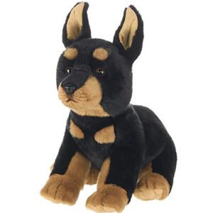 bearington thor plush doberman stuffed animal puppy dog, 13 inch