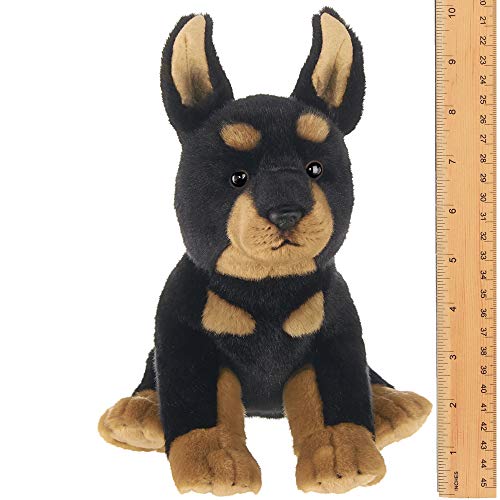 Bearington Thor Plush Doberman Stuffed Animal Puppy Dog, 13 Inch