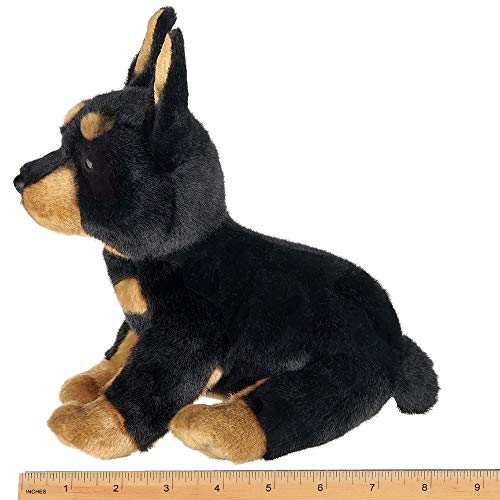 Bearington Thor Plush Doberman Stuffed Animal Puppy Dog, 13 Inch