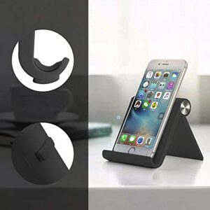 Mayten Foldable Desk Cell Phone Stand Adjustable Mobile Phone Dock,Compatible for iPhone 14Pro 14Plus 13 12Pro Max 11 SE XS XR 8 7 6,Switch,iPad Mini,Samsung Galaxy S22 S10,Google Nexus,Kindle-Black