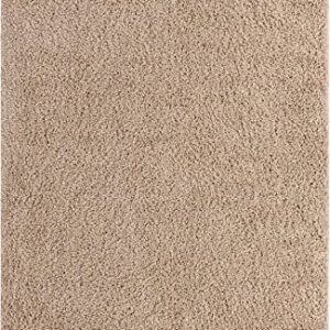 Rugs.com Everyday Shag Rug  –  Taupe Shag Rug Perfect for Bedrooms,Dining Rooms,Living Rooms and More,Beige,7'x10'