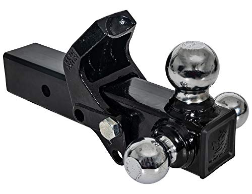 Buyers Products 1802280 Tri Ball Hitch with Pintle Hook for 2-1/2 Inch Receivers,Black