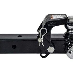 Buyers Products 1802280 Tri Ball Hitch with Pintle Hook for 2-1/2 Inch Receivers,Black