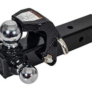 Buyers Products 1802280 Tri Ball Hitch with Pintle Hook for 2-1/2 Inch Receivers,Black