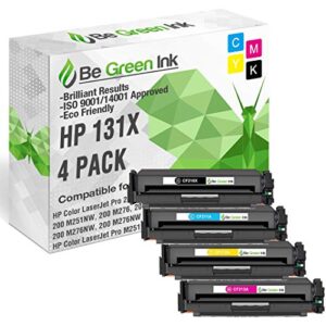 bgi compatible toner cartridges replacements for hp 131x 131a color laserjet pro 200 m251 m251nw m251n m276n m276nw m276 |cf210x cf211a cf212a cf213a | 4 pack