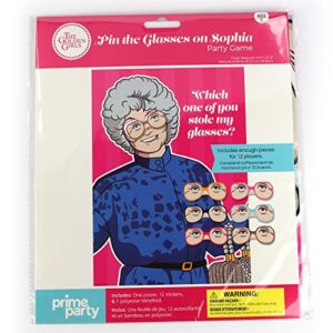 Pin The Glasses on Sophia – Golden Girls Party Game, (12 Players) Great for Birthday Party Decorations, Party Games for Adults, Bachelorette Party. Birthday Party Game,or Bridal Shower Game.