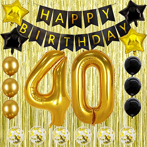 40th Birthday Decorations for Men 40th Birthday Decorations for Women 40 Birthday Balloons 40th Birthday Decor