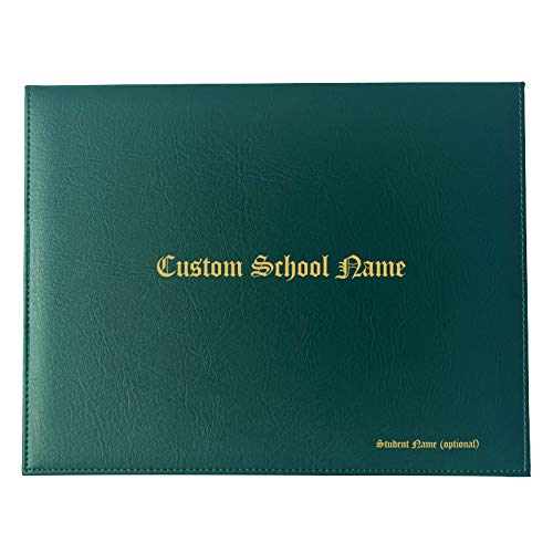 Grads4Good Personalized 11"×8.5″ Custom Imprinted Diploma Cover (Forest Green)