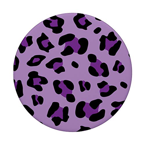 Purple Leopard Cheetah Print Animal For Women Girls Cute PopSockets PopGrip: Swappable Grip for Phones & Tablets