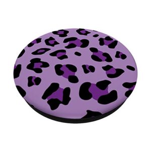 Purple Leopard Cheetah Print Animal For Women Girls Cute PopSockets PopGrip: Swappable Grip for Phones & Tablets