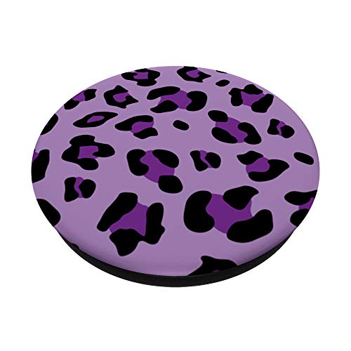 Purple Leopard Cheetah Print Animal For Women Girls Cute PopSockets PopGrip: Swappable Grip for Phones & Tablets