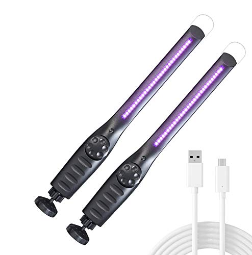 AACC Pack of Two 30 LED Cleaning Wand, Portable Cleaning Lamp with USB Charging, for Home Office Travel