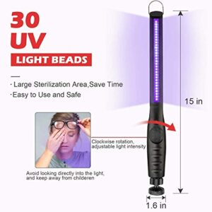 AACC Pack of Two 30 LED Cleaning Wand, Portable Cleaning Lamp with USB Charging, for Home Office Travel