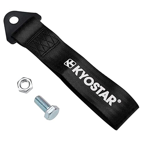 Kyostar Front Bumper Tow Strap Cars JDM Strap Black 6037#