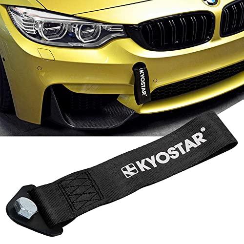 Kyostar Front Bumper Tow Strap Cars JDM Strap Black 6037#