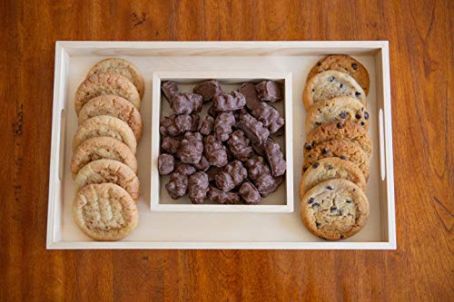 Wooden Living - Serving Tray/Wooden Trays with Handles and Small Wood Boxes Set (Unfinished) | for Montessori Activity, Art/Crafts, Painting, Restaurant Food, Decorative, Coffee Table | 5 Pieces