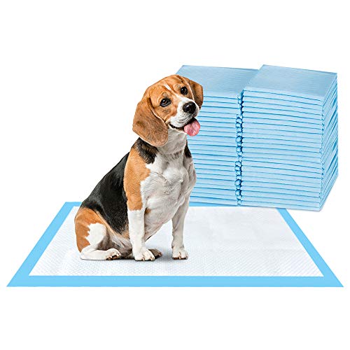 ScratchMe Super-Absorbent Waterproof Dog and Puppy Pet Training Pad, Housebreaking Pet Pad, 50-Count Small-Size, 17.1’’X23.6’’, Blue