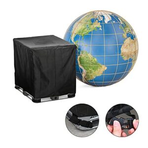 IBC Tote Cover Huapate 275 Gallon Tote Sunshade Water Proof Protective Hood 1000 L Garden Water Tank Black