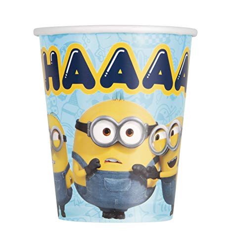 Minions 2 Despicable Me Birthday Party Supplies and Decorations For 16 Guests Paper Plates Napkins Cups Table Cover and Yellow Plastic Cutlery Set