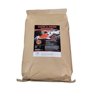 half off ponds show and grow koi and goldfish color enhancing and protein food 50 lb bag - koisg-050