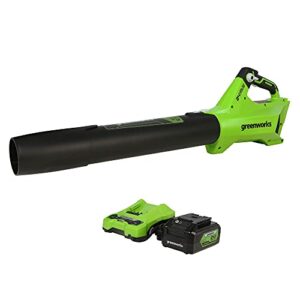 greenworks 24v brushless axial blower (110 mph / 450 cfm), 4ah usb battery and charger included