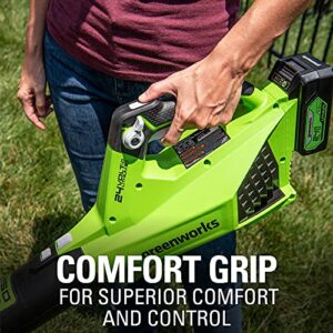 Greenworks 24V Brushless Axial Blower (110 MPH / 450 CFM), 4Ah USB Battery and Charger Included