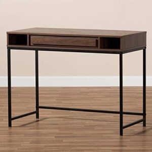 Baxton Studio Desks, Walnut/Black