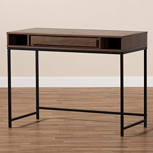 Baxton Studio Desks, Walnut/Black