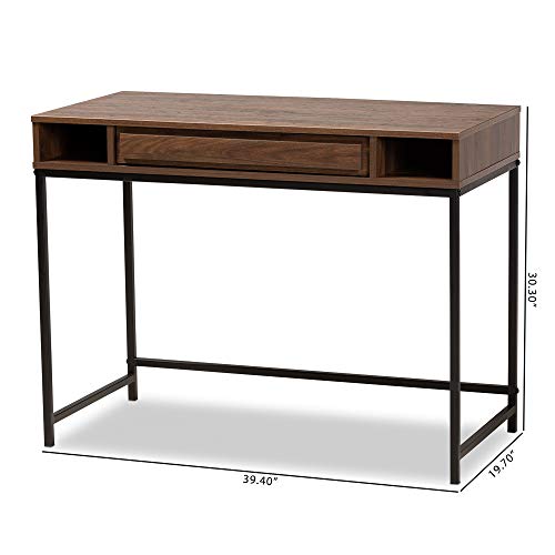 Baxton Studio Desks, Walnut/Black