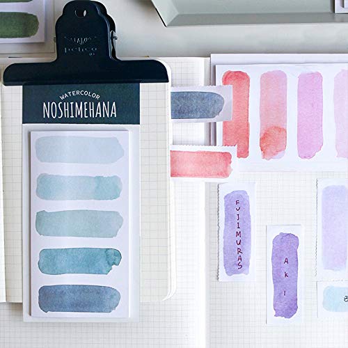 YUBBAEX Watercolor Sticky Notes Set Colorful Memo Stickers with Dotted line -2 3/8" x 4 5/8" 20Pcs/Pack, 4Packs (Forest Smell)