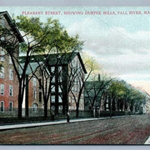 FALL RIVER MA PLEASANT STREET DURFEE MILLS ANTIQUE POSTCARD