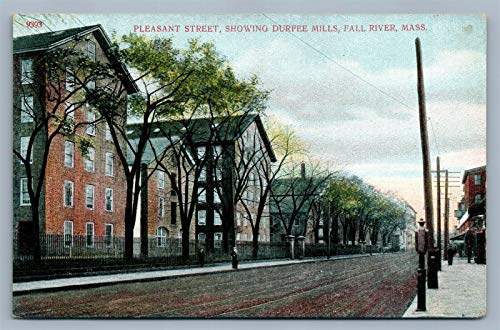 FALL RIVER MA PLEASANT STREET DURFEE MILLS ANTIQUE POSTCARD