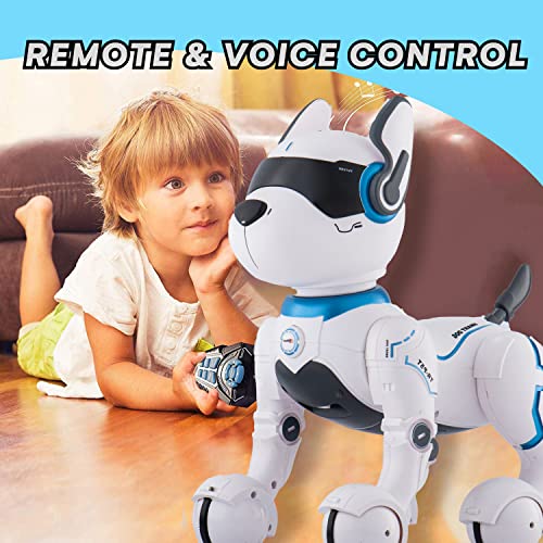 Remote Control Robot Dog Toy with Touch Function and Voice Control, Rc Dog Robots Toys for Kids 3,4,5,6,7,8,9,10 Year Old and up, Smart & Dancing Robot Toy, Imitates Animals Mini Pet Dog Robot