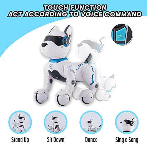 Remote Control Robot Dog Toy with Touch Function and Voice Control, Rc Dog Robots Toys for Kids 3,4,5,6,7,8,9,10 Year Old and up, Smart & Dancing Robot Toy, Imitates Animals Mini Pet Dog Robot