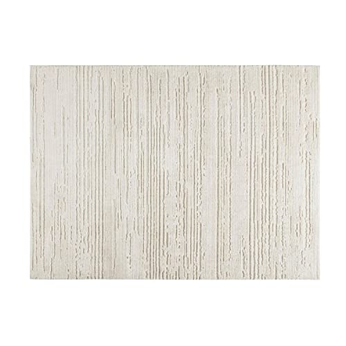 Madison Park Madis Woven Turkish Area Rugs for Living Room, Indoor Dining Accent Modern Home Décor, Ultra Soft Floor Carpets for Bedroom, 8 x 10ft, Terni Textured Cream