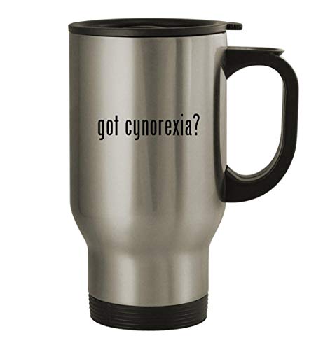 Knick Knack Gifts got cynorexia? - 14oz Stainless Steel Travel Mug, Silver