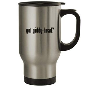 Knick Knack Gifts got giddy-head? - 14oz Stainless Steel Travel Mug, Silver