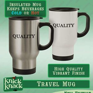 Knick Knack Gifts got giddy-head? - 14oz Stainless Steel Travel Mug, Silver