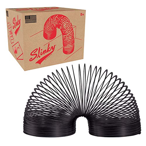 Collector’s Slinky The Original Walking Spring Toy, Black Metal Slinky, Toys for 3 Year Old Girls and Boys, Party Favors, Fidget Toys, by Just Play